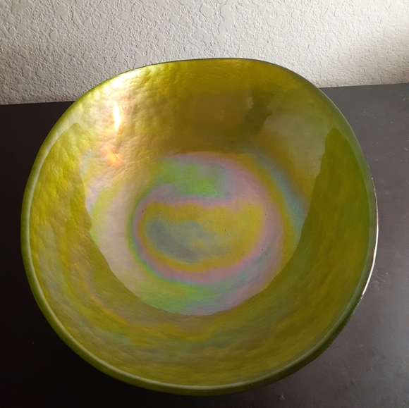 Arda Turkey | Art | Arda Glass Turkey Green Iridescent 8x2 Decorative ...